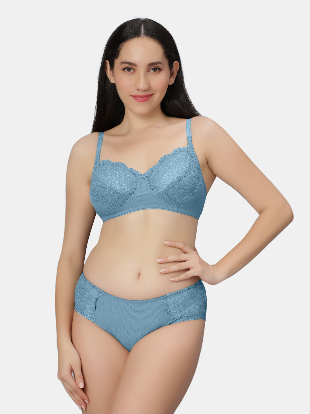 Romantic Lacy Bridal Lingerie Set | Non Padded Nylon Spandex Medium Co – Sonari