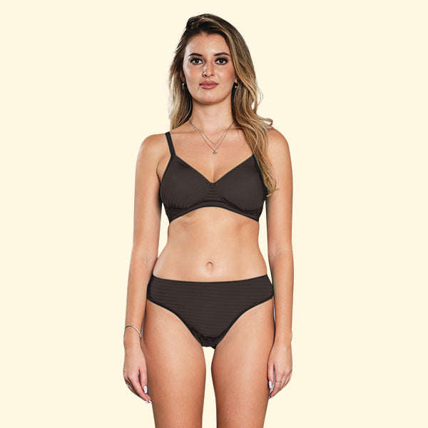 Bridal Lingerie Set | Padded Wire-Free Bra & Nylon Panty- 7UP – Sonari